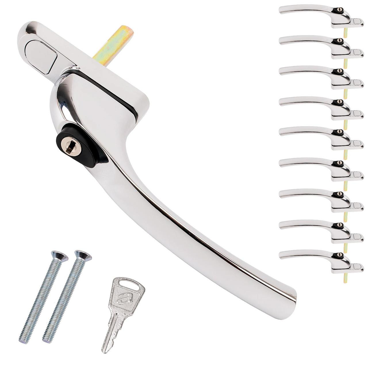 10 x Avocet Affinity Plus uPVC Window Handle Universal Inline Espag ...