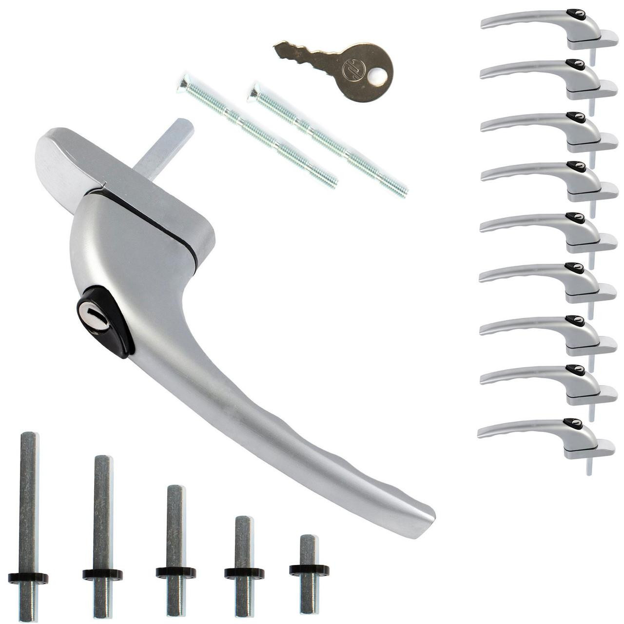10 Pack Mila Smart Spindle uPVC Window Handle Universal Inline Espag ...