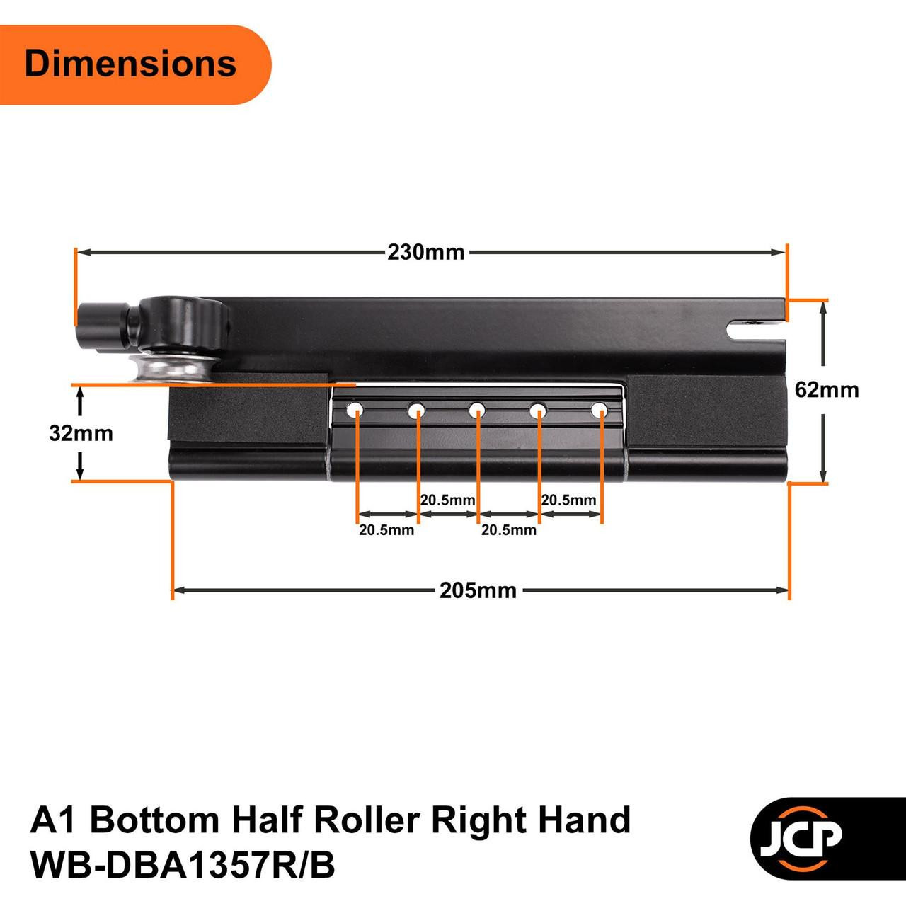 Debar Bi-Fold Top Half Guide Roller or Bottom Half Roller A1 System ...