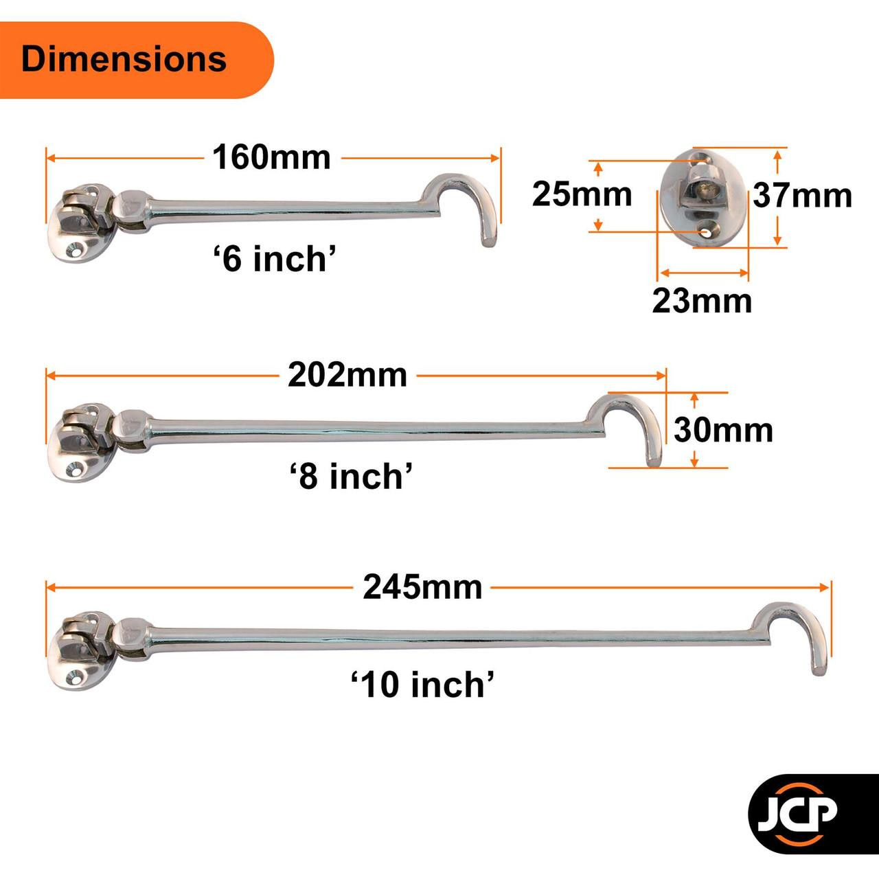 Heavy Duty Inch Cabin Hook UAP Brass Cabin Hook Eyes JCP Hardware