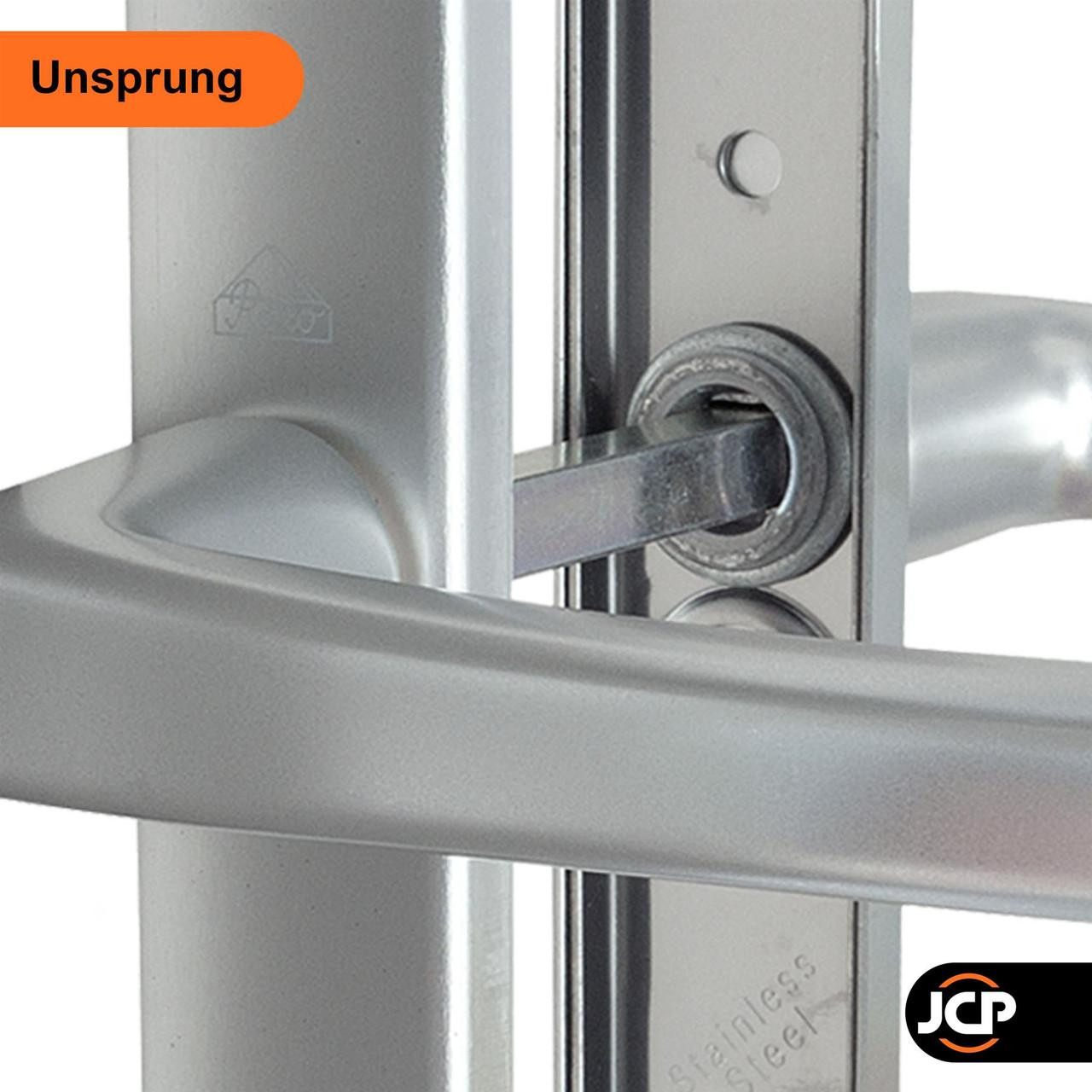 Hoppe Roto UPVC Door Handle Pair 92mm PZ 200mm Fixings - JCP Hardware