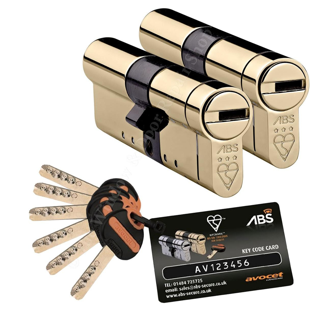Avocet ABS MK3 Ultimate 3 Star Keyed Alike Pair Anti Snap Euro Cylinder ...
