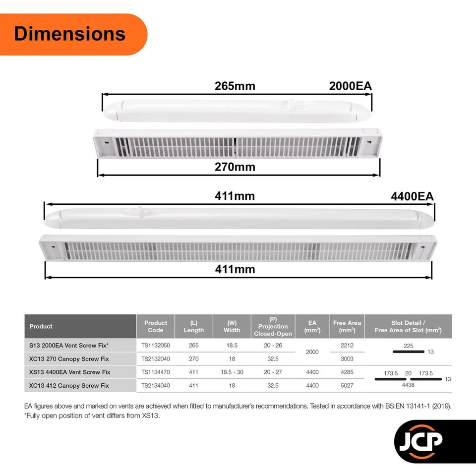Titon Trickle Vent - Trimvent Select Xtra S13/XS13 2000EA/4400EA