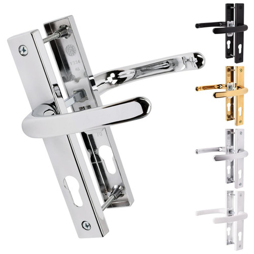 TSS uPVC Door Handle 70mm 70PZ Ferco Sprung Lever Pair Set - 180mm ...