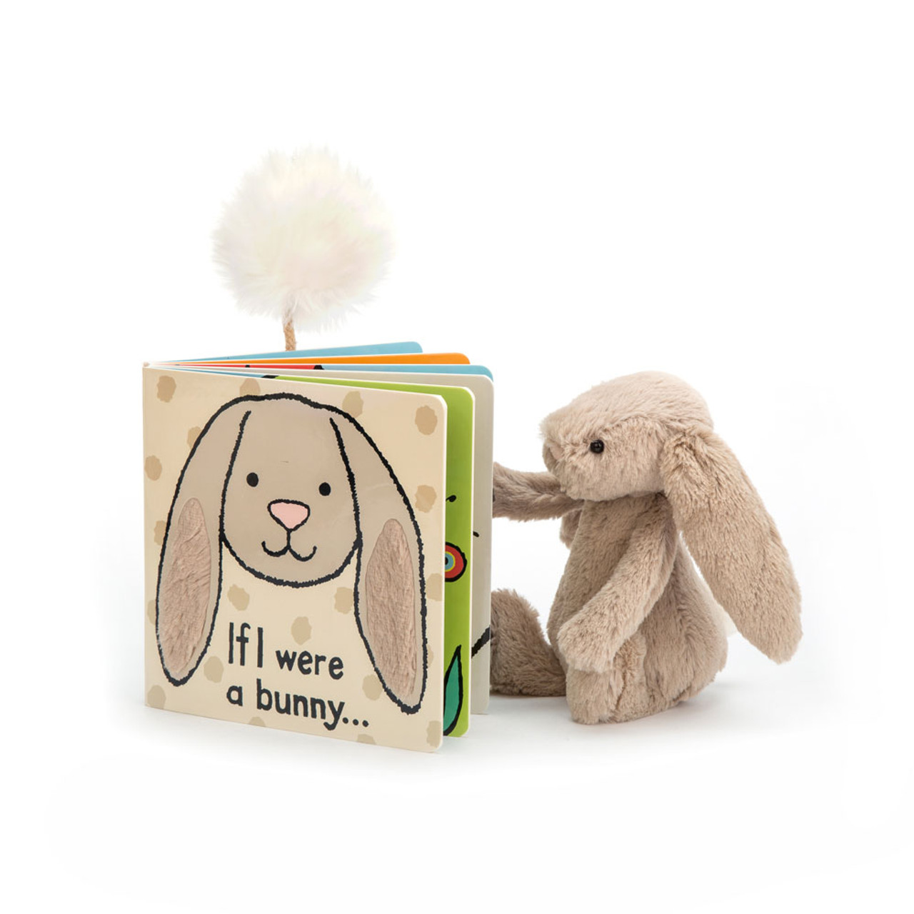 If I Were A Bunny Book and Bashful Beige Bunny - Official Jellycat