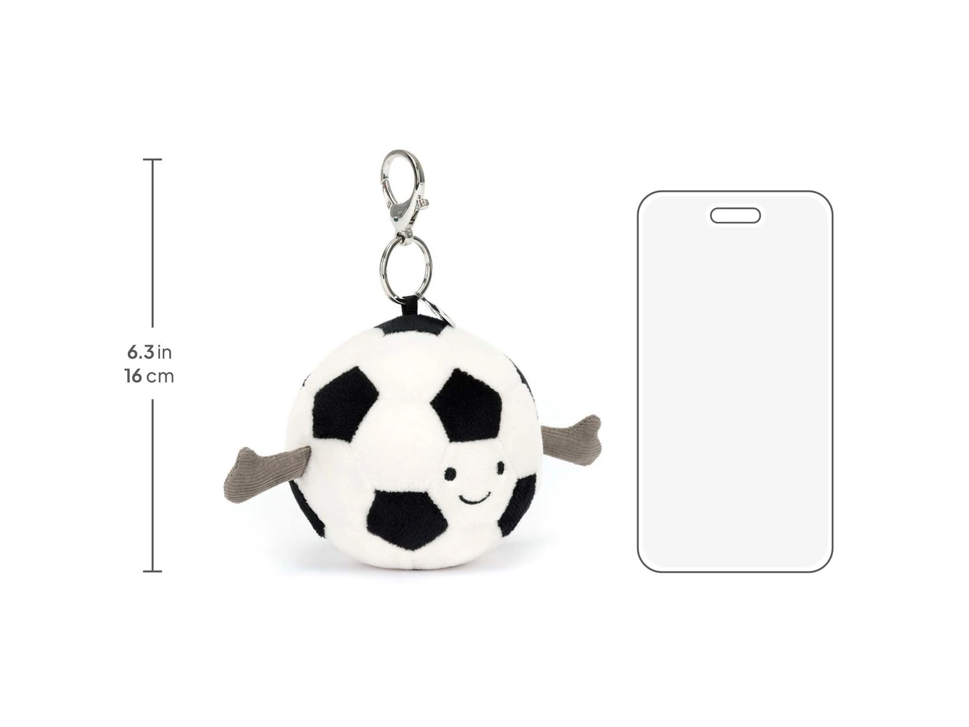 Amuseables Sports Football Bag Charm - Official Jellycat