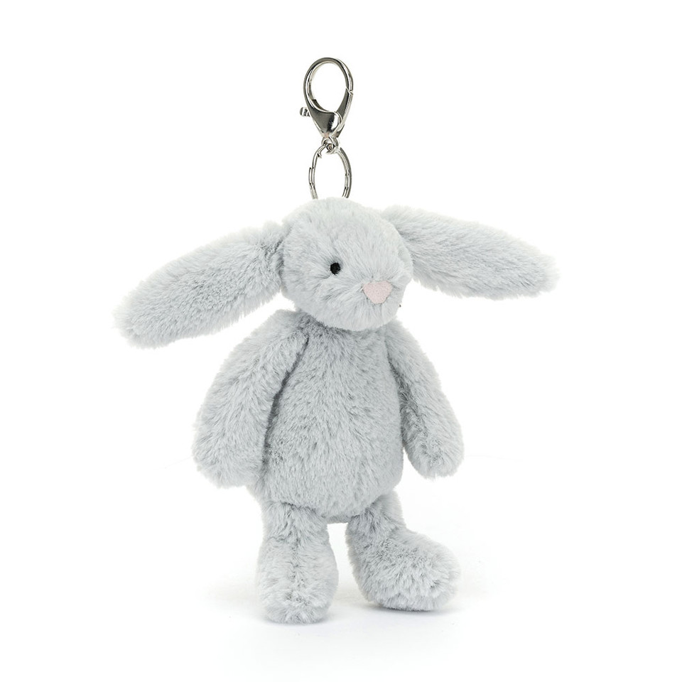 Bashful Silver Bunny Bag Charm - Official Jellycat