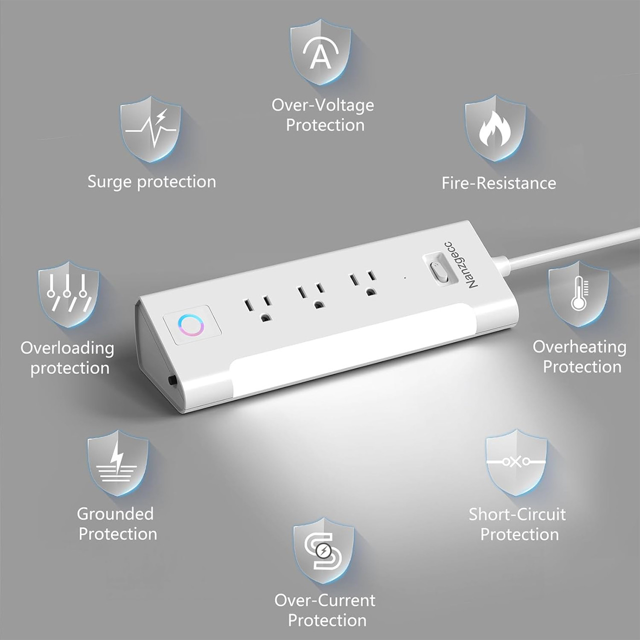 Angled Power Outlet Surge Protector 1800 Joules | Birddog Lighting
