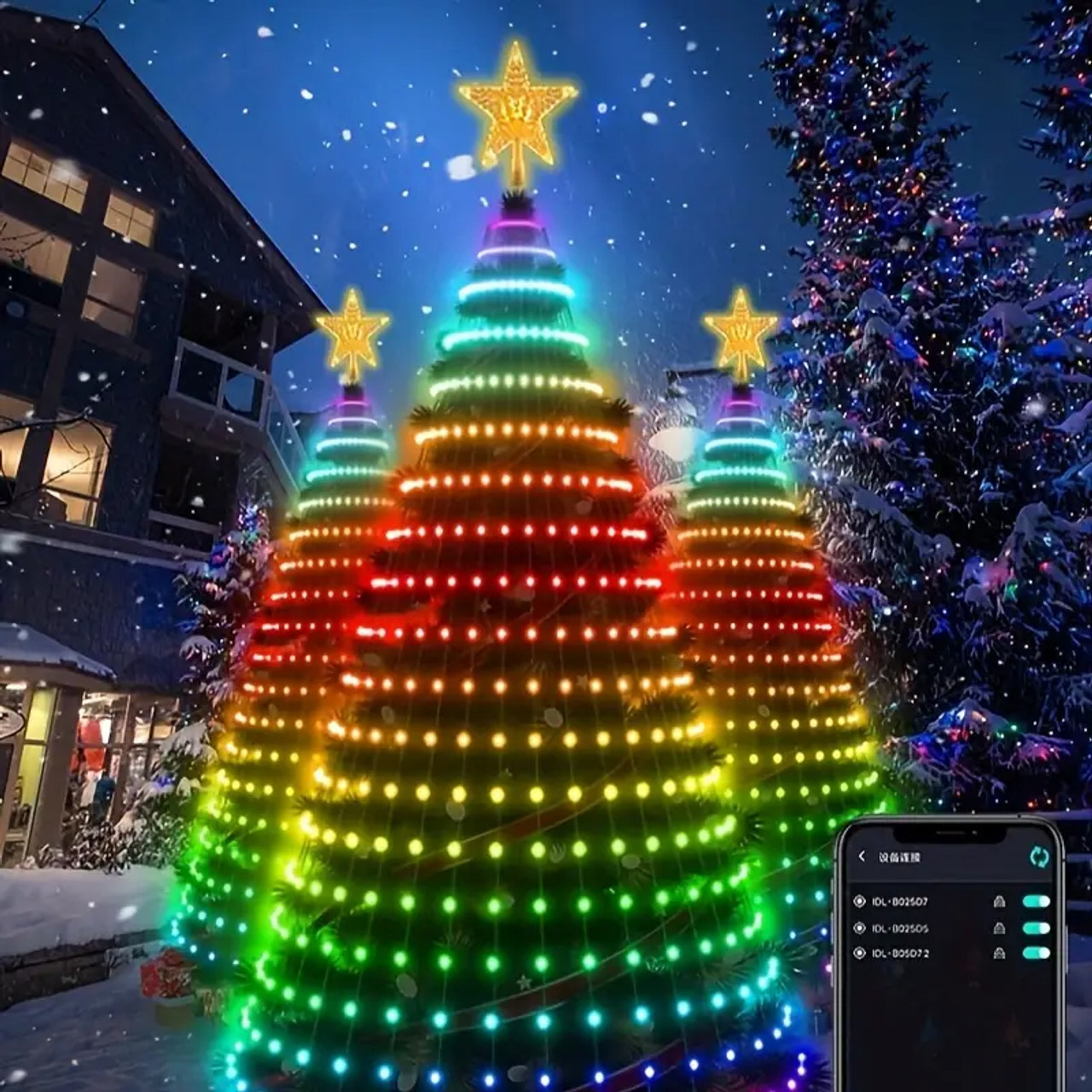 Smart LED RGB Christmas Tree Lights | Birddog Lighting