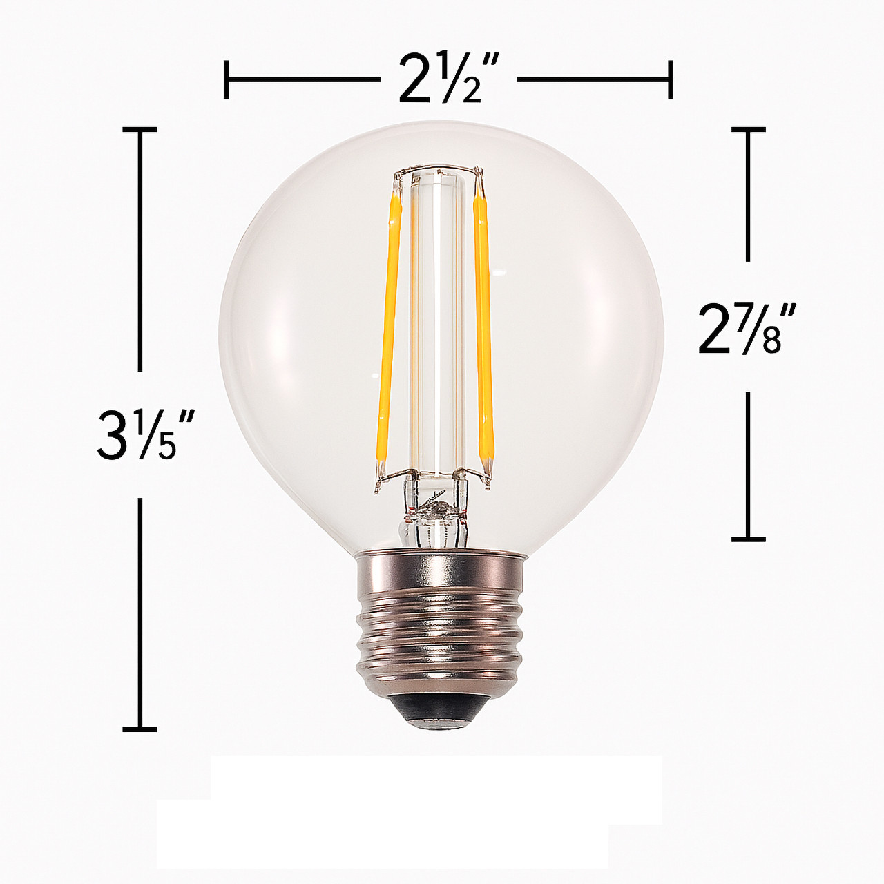 G16 Transparent Filament Bulb - E17 Base | Birddog Lighting