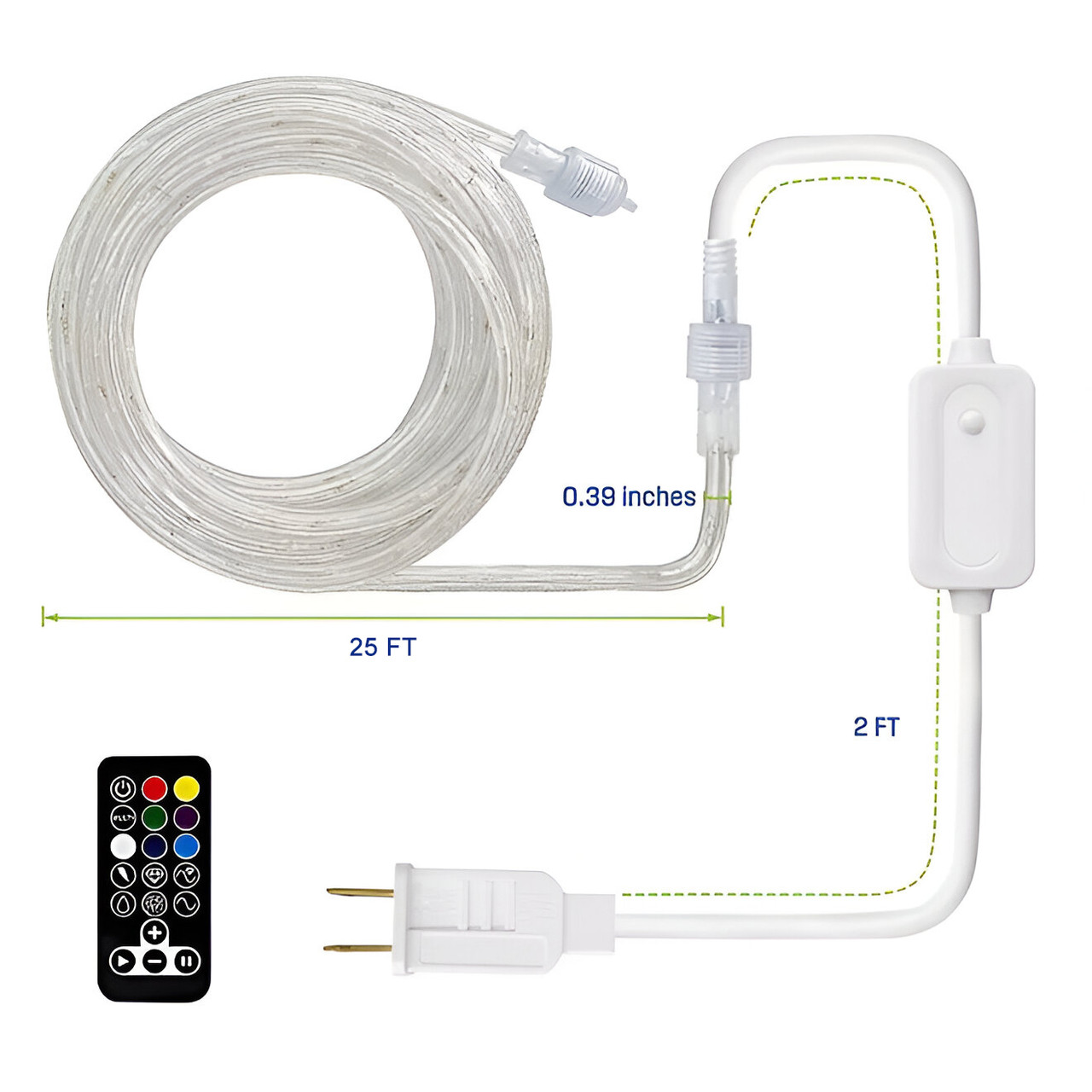 RGB LED Sparkle Effects Rope Light | Birddog Lighting