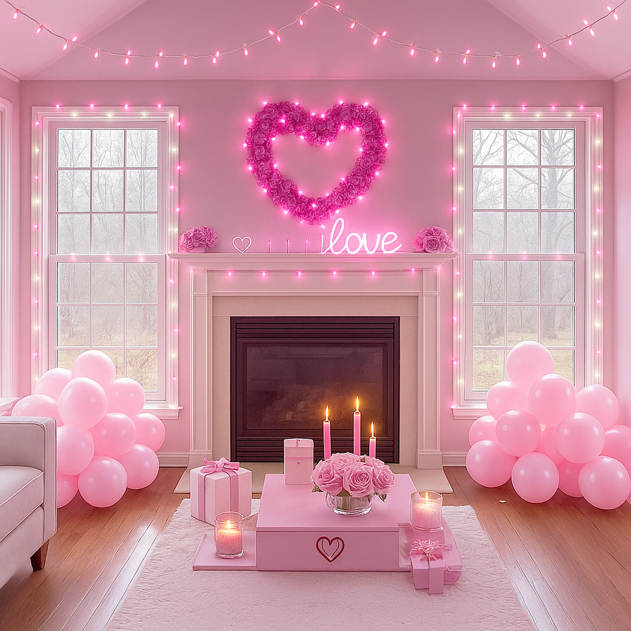 M5 LED Pink and White String Light Set | Birddog Lighting
