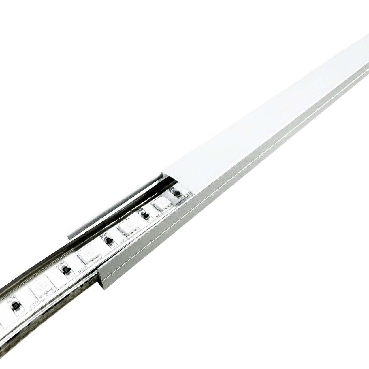 24" Aluminum Mounting Track with diffuser | Birddog Lighting