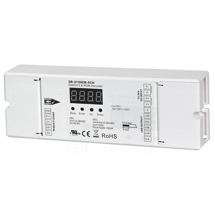 12/24V 5 Ch DMX LED Controller/decoder | Birddog Lighting