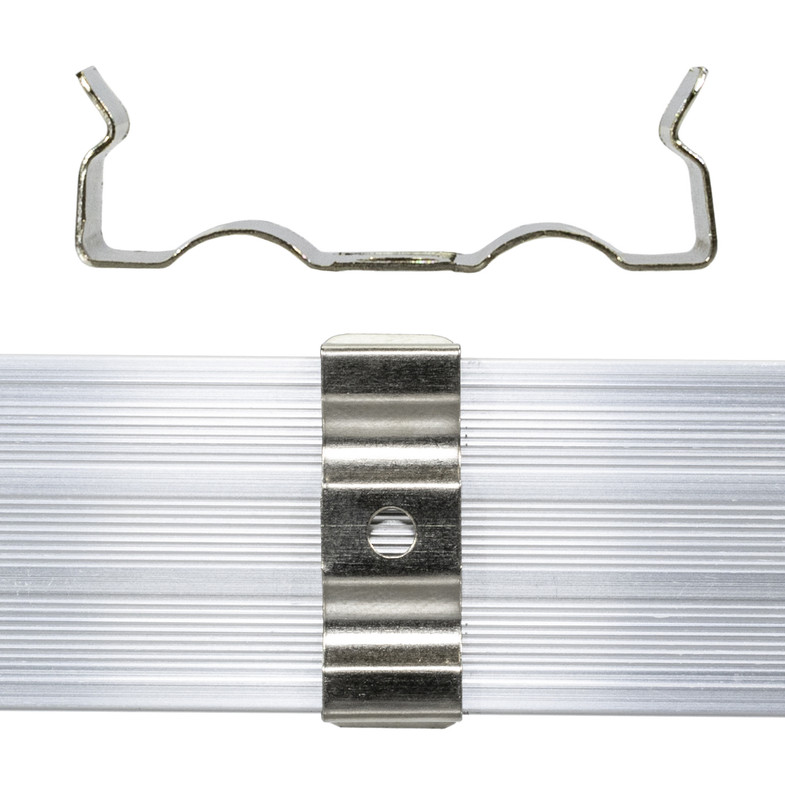 Integrated LED T8 Light Fixture Mounting Clips (2-Pack)