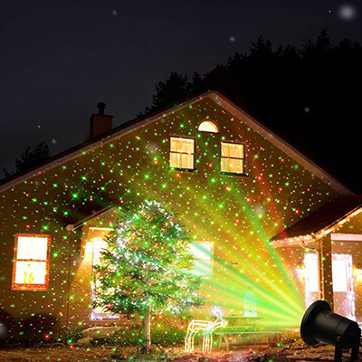 Holiday light show laser light projector store