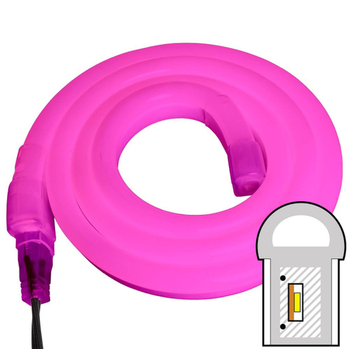 Neon Pink LED Rope Lights | 120-Volt Custom-Cut Rope Lights