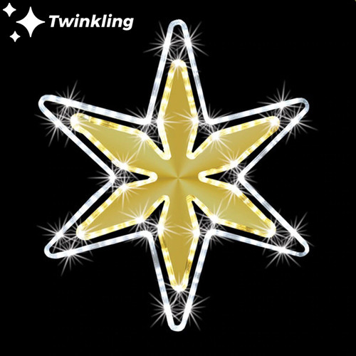 LED Rope Light Twinkling Star Sign 28" | Birddog Lighting