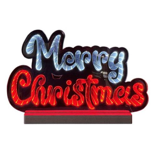 LED Merry Christmas Infinity Mirror Sign | Birddog Lighting