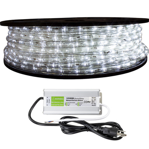 24V 65' Cool White LED Rope Light Bundle | Birddog Lighting