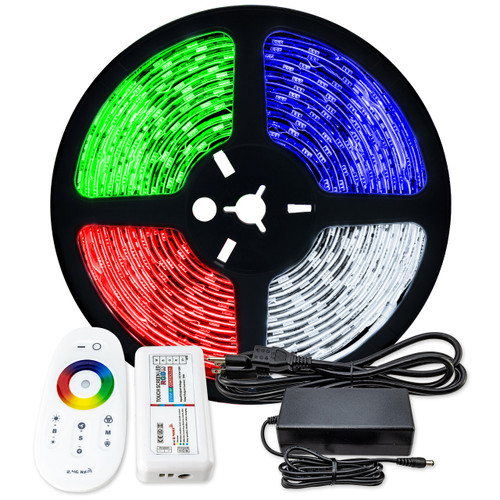 RGBW Color Changing LED Strip Light Kit for Indoor Use (IP22)