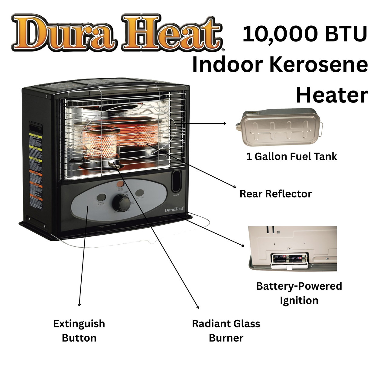 Dura Heat Radiant Kerosene Heater DH1100
