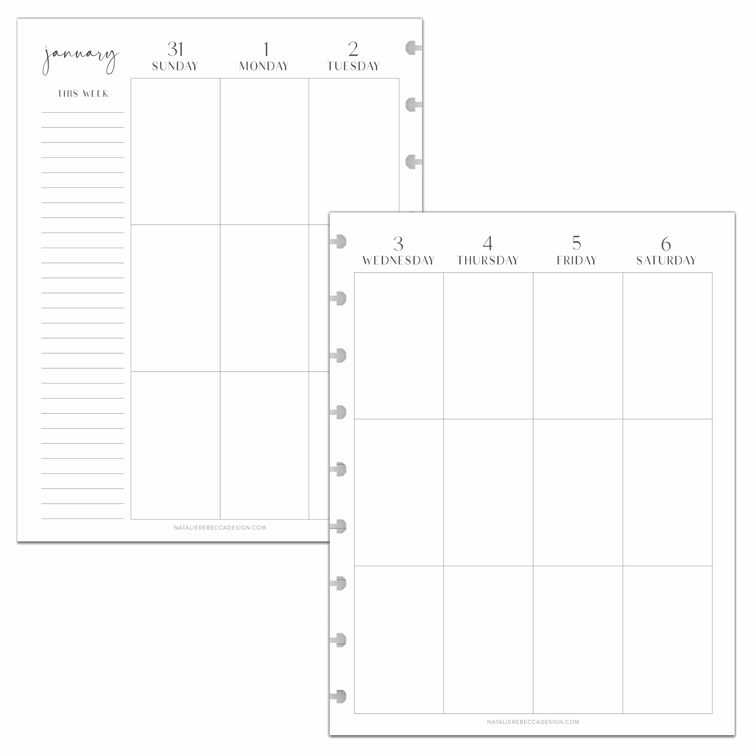 Weekly Calendar | Vertical