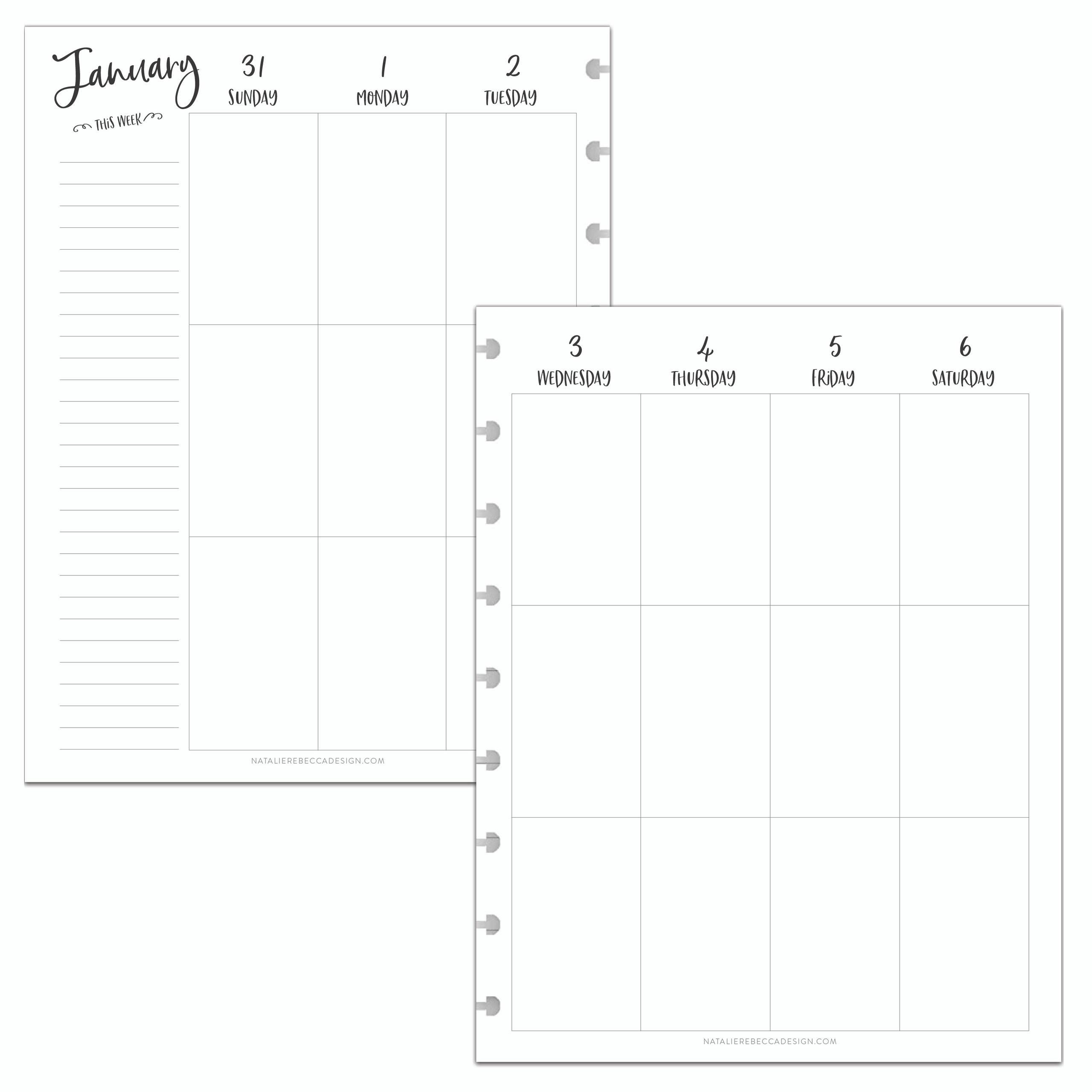 Weekly Calendar | Vertical