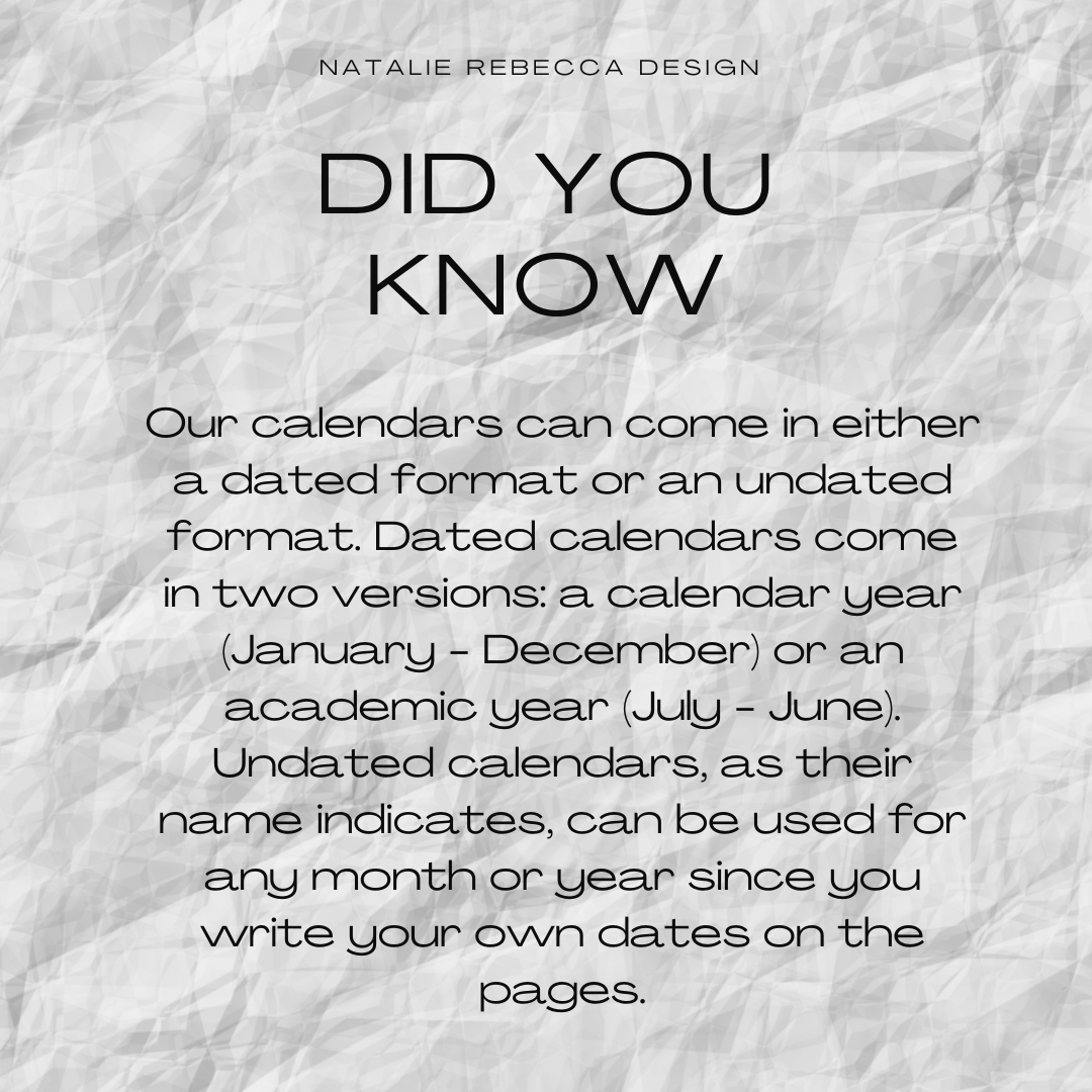 Which Calendar is Right for You? - Natalie Rebecca Design