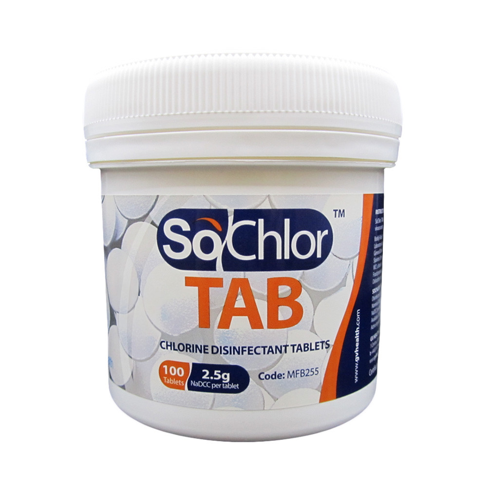 SoChlor TAB 2.5g 100 Chlorine Disinfectant Tablets | DS Medical