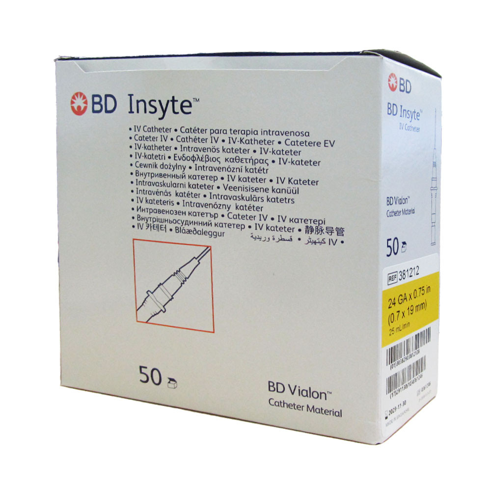 BD Insyte™ Autoguard™ Shielded IV Cannula, 24G (Box of 50) | DS Medical