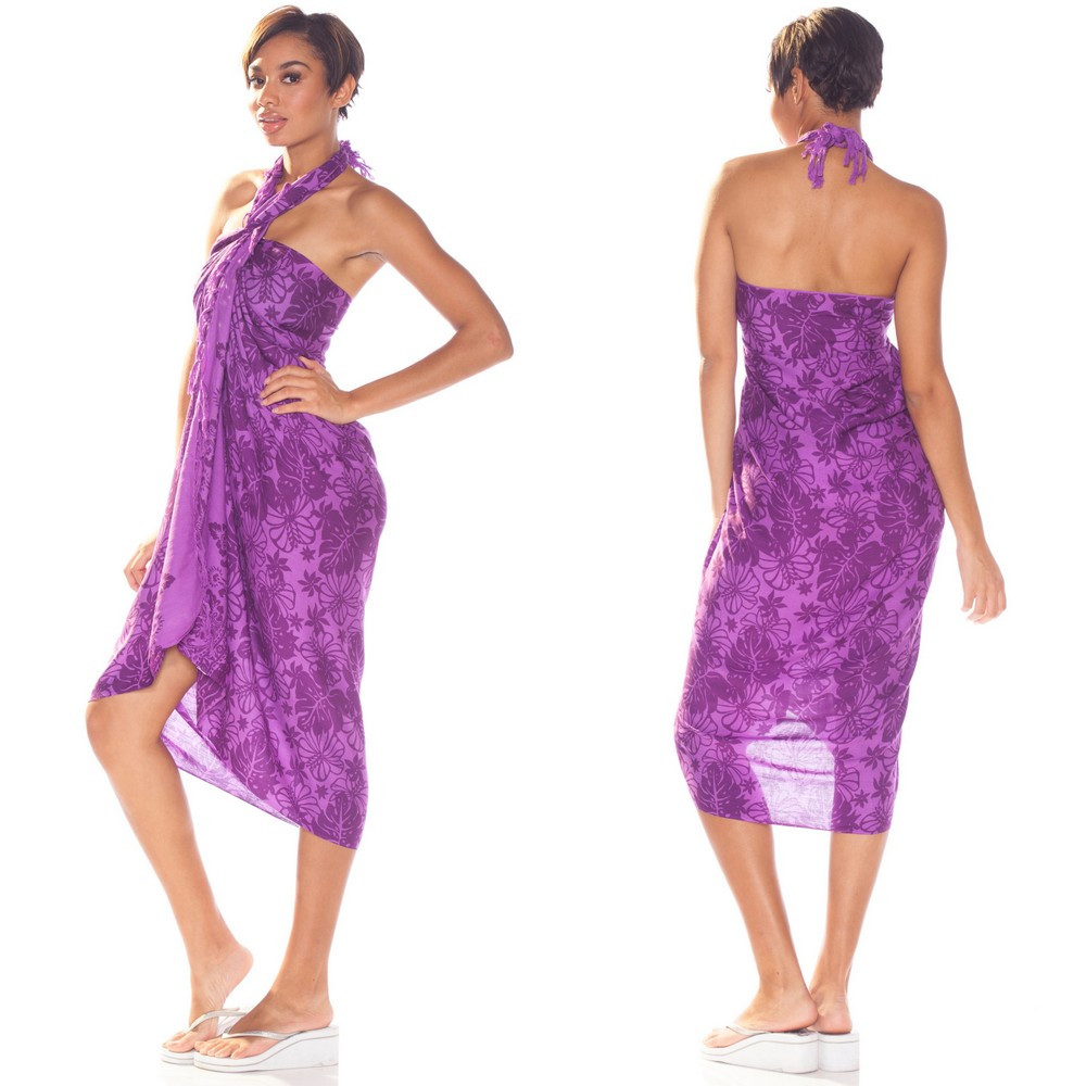 Floral Sarong In Purple