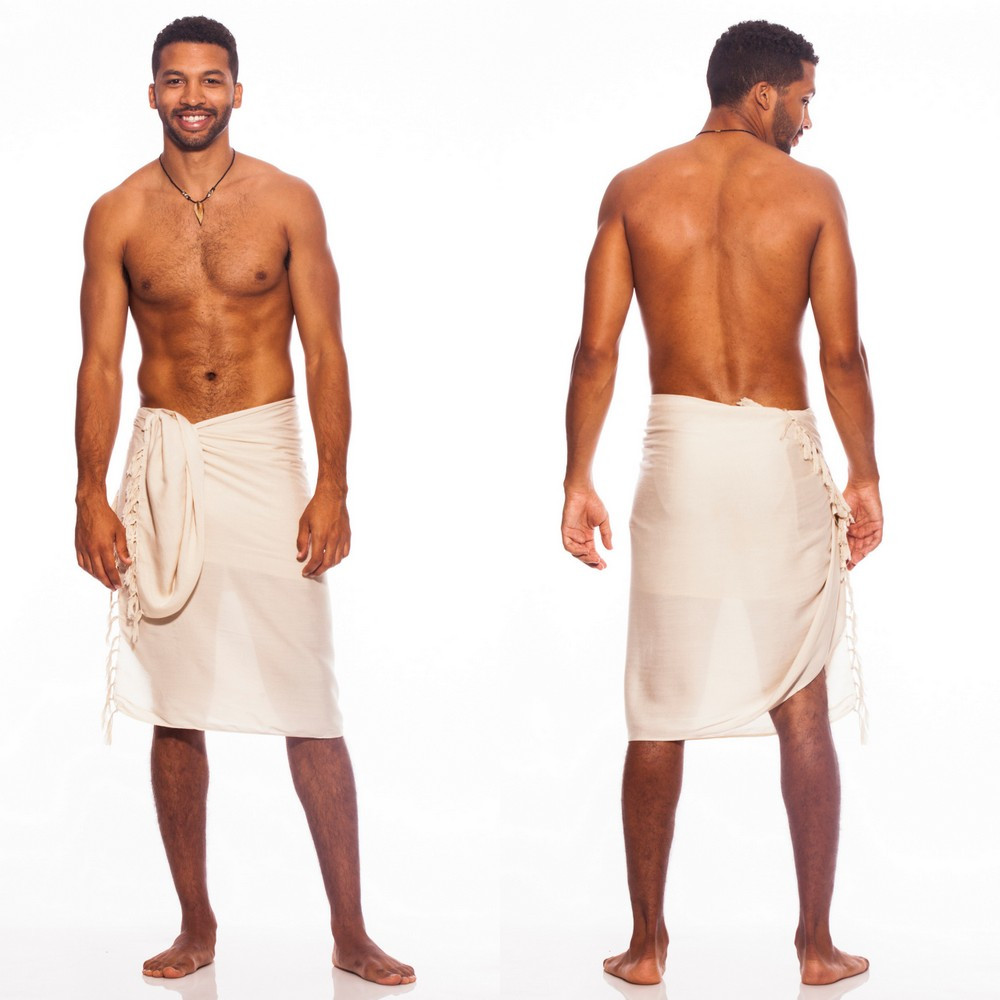 Hawaiian Aloha Sarong / Pareo Set "Hibiscus Blue"-Onesize