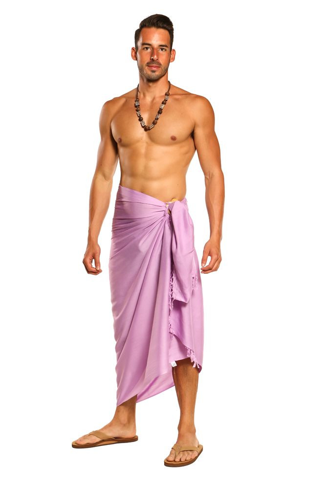 Solid Lavender FRINGELESS Sarong - Final Sale - No Returns