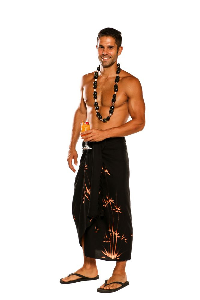 Bamboo Mens Sarong "Black"