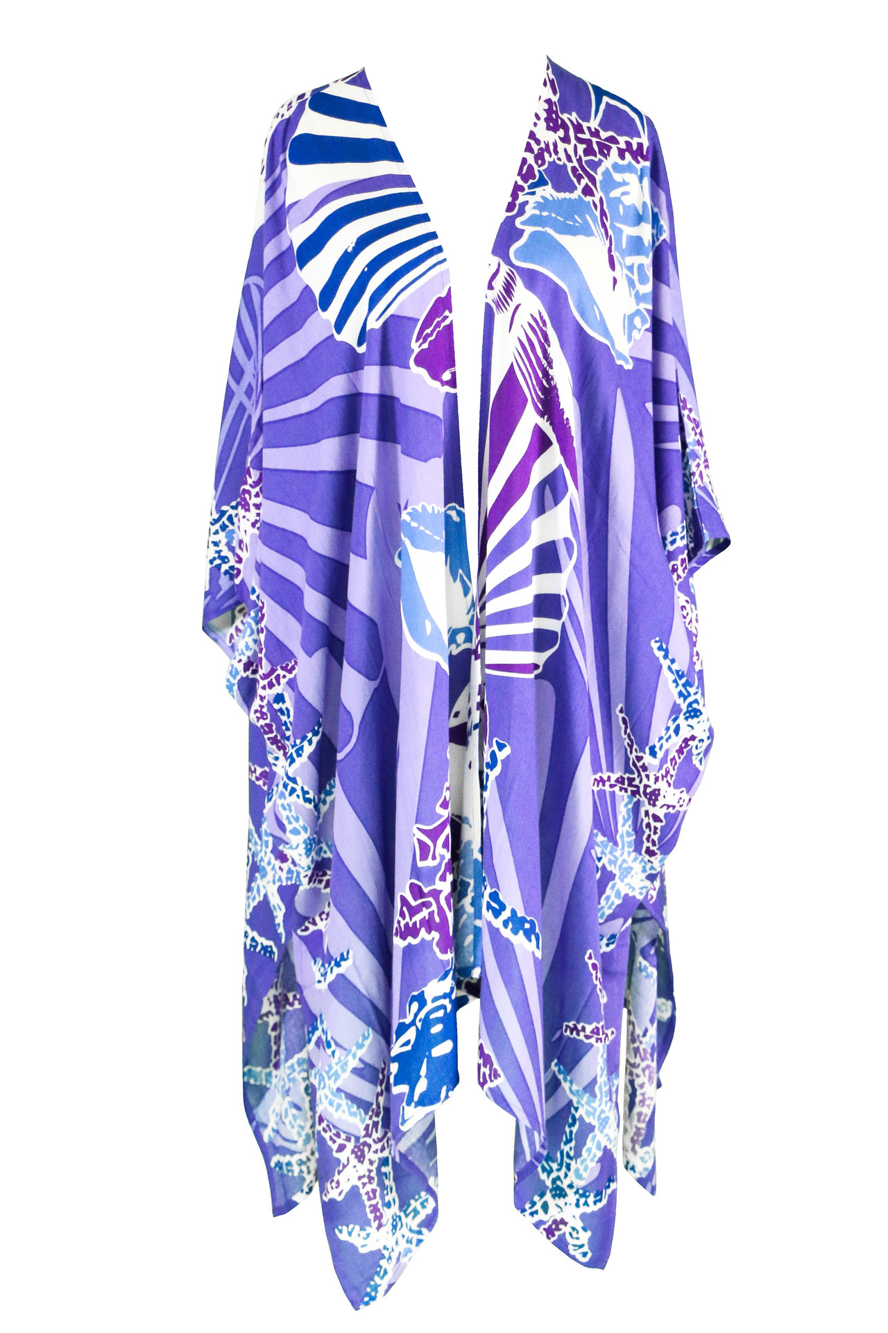 Hibiscus Sarong "Purple / Black"