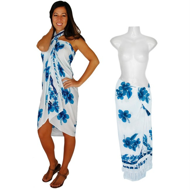 White Sarong Cover Ups - White Sarongs $10.99 & Up