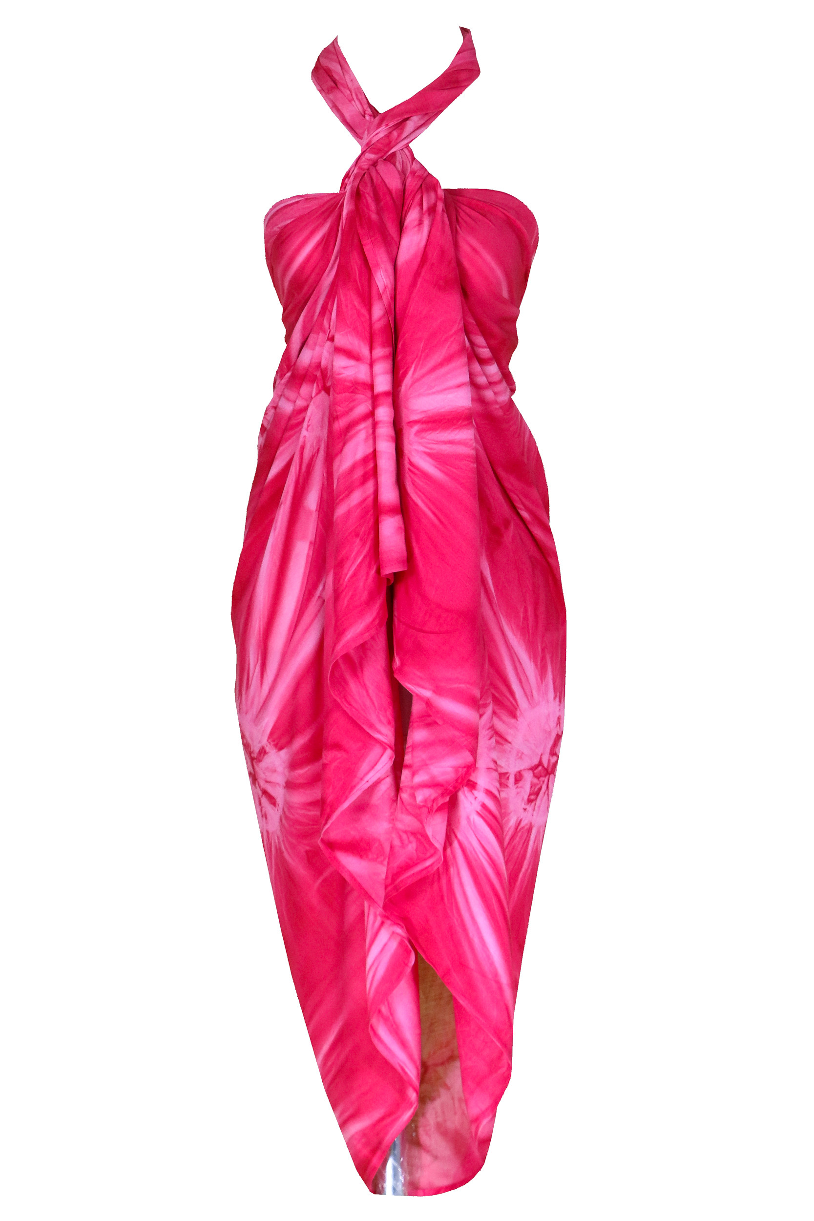 PLUS SIZE Sarong "Hot Pink" - Fringeless Sarong