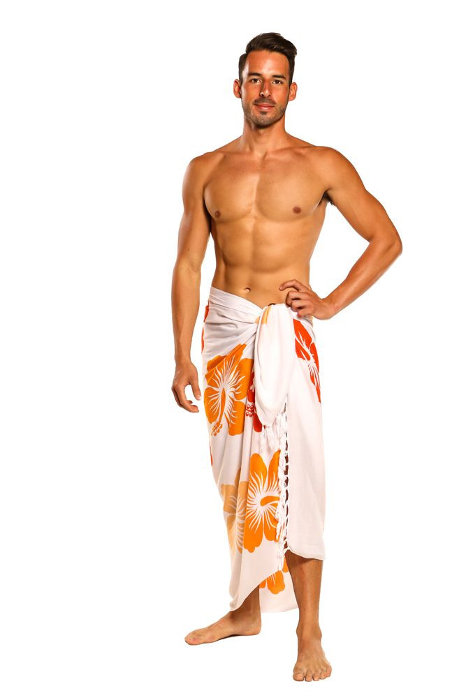 White Mens Sarong