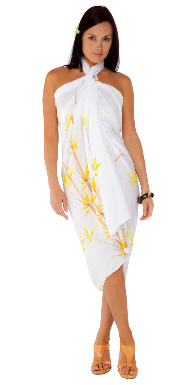White Sarong Cover Ups - White Sarongs $10.99 & Up