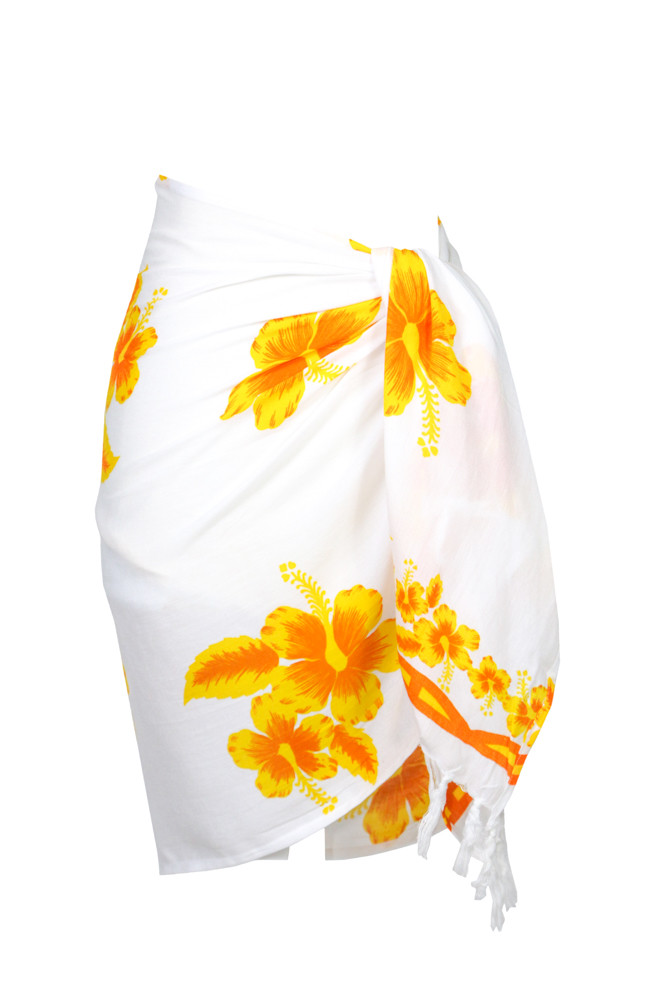 White Sarong Cover Ups - White Sarongs $10.99 & Up
