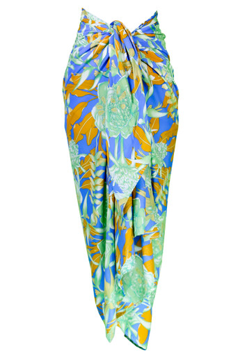 1 World Sarongs Floral in Green Plus Size - 1 World Sarongs