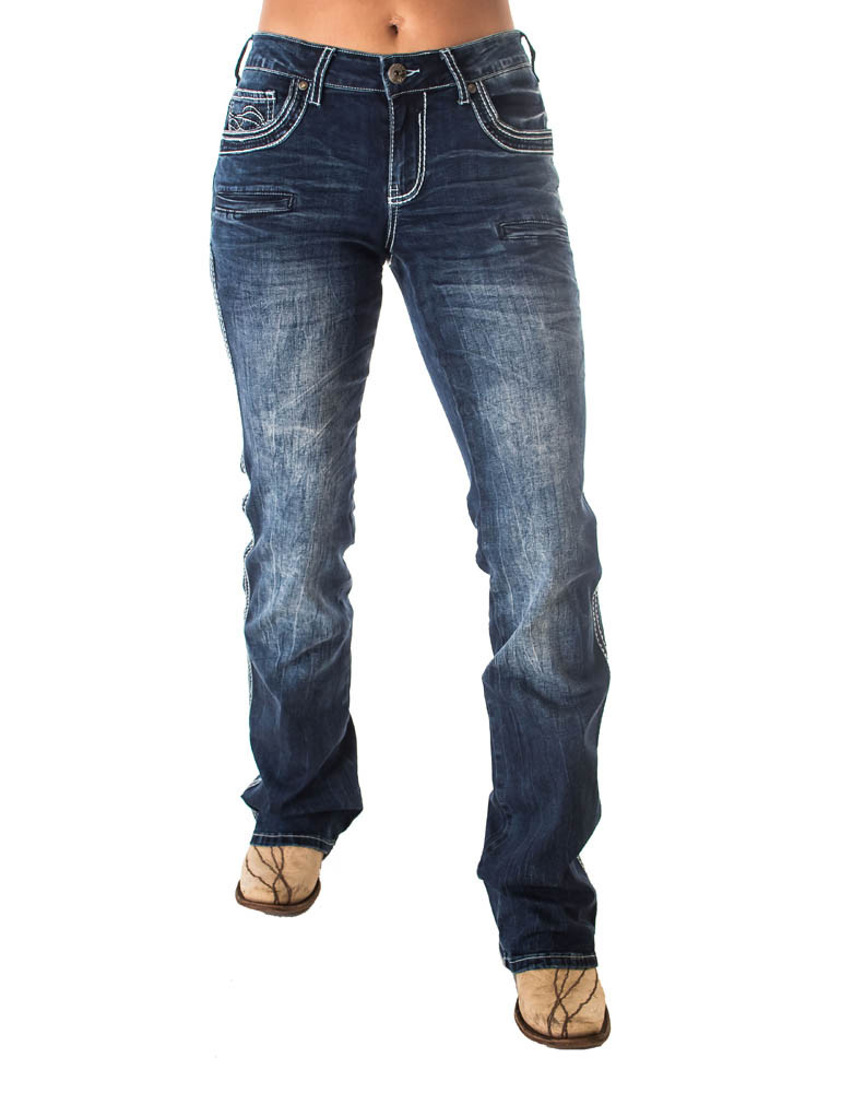 Turquoise Hurricane Trouser - Cowgirl Tuff Co. & B. Tuff Jeans