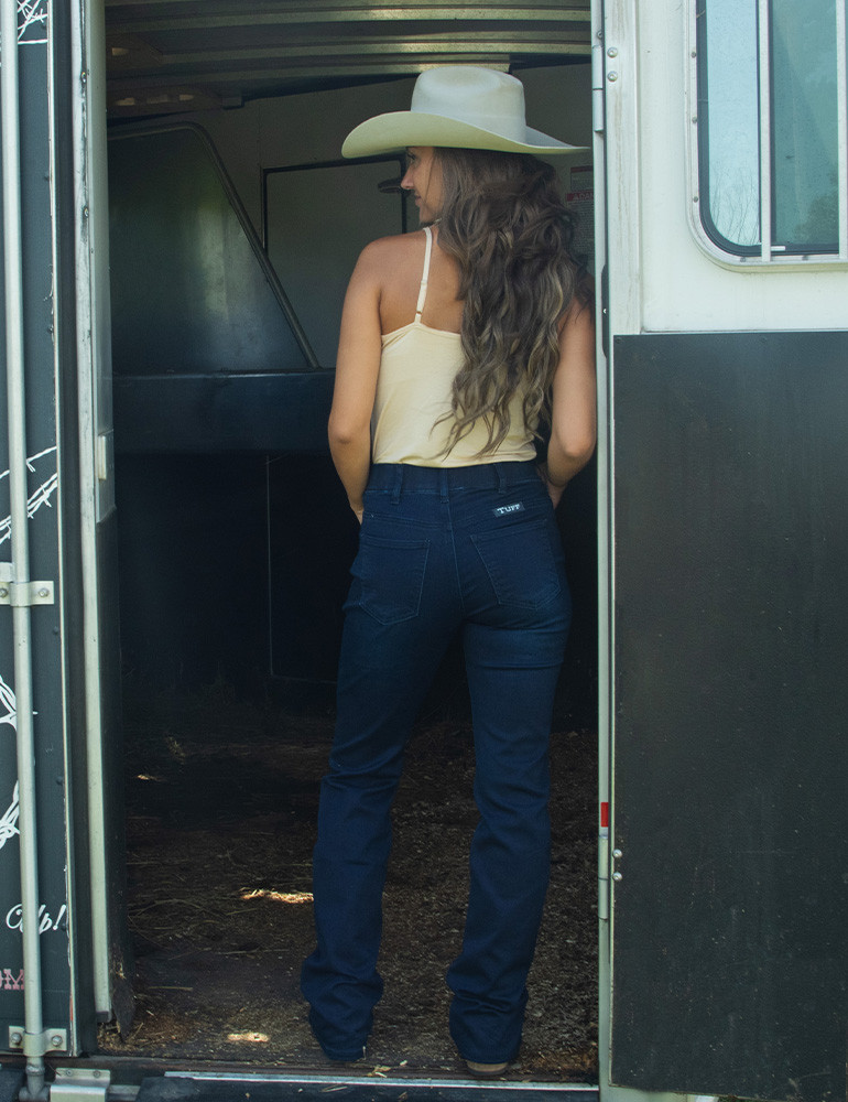 Just Tuff Pull On Dark - Cowgirl Tuff Co. & B. Tuff Jeans