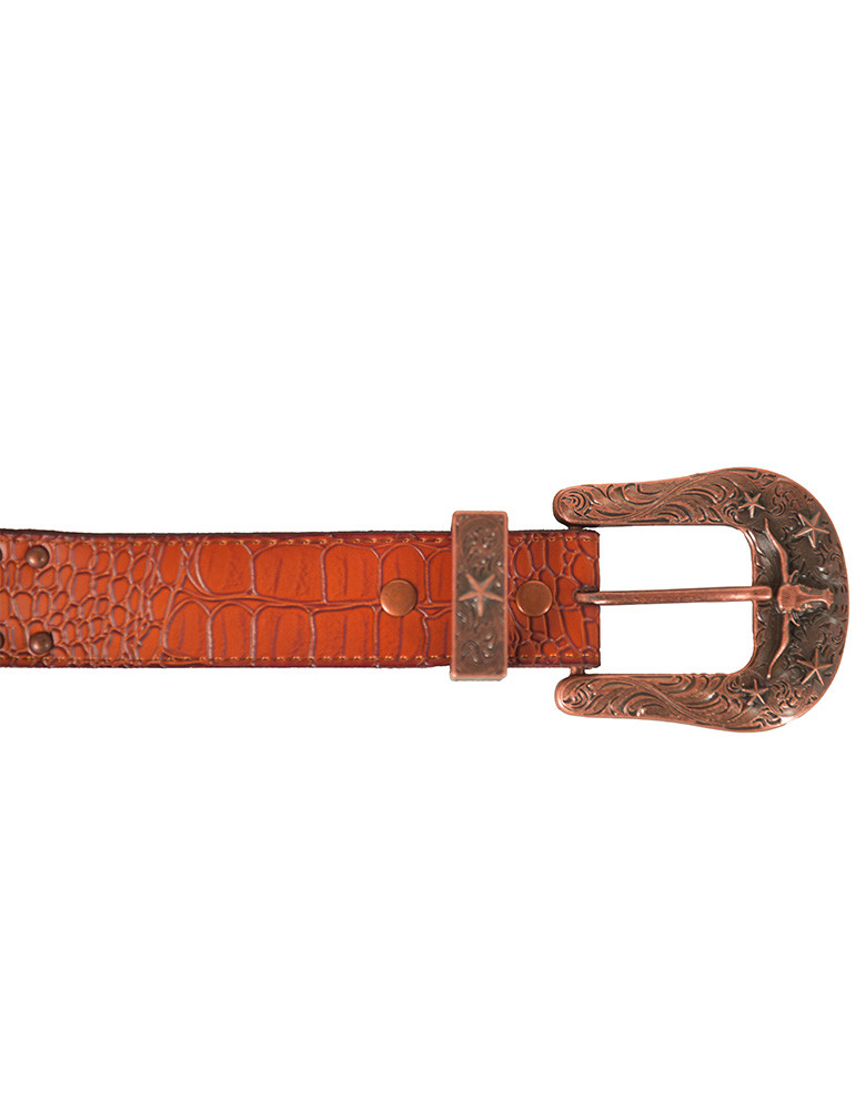 KIDS Studded Brown Star Belt - Cowgirl Tuff Co. & B. Tuff Jeans