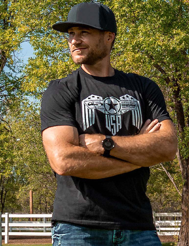 Monster Mike Black Tee - Cowgirl Tuff Co. & B. Tuff Jeans