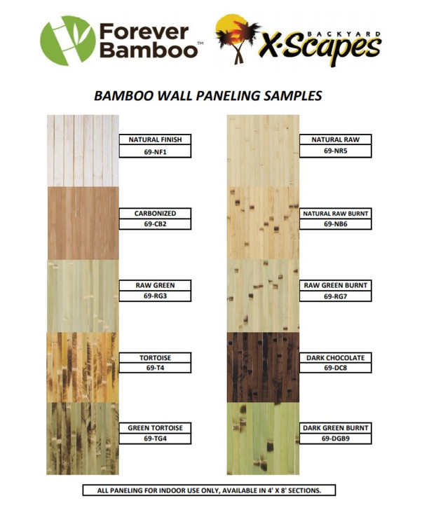 Bamboo Wall Paneling Samples - Forever Bamboo