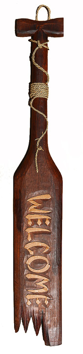 Welcome Wooden Paddle Sign - Forever Bamboo