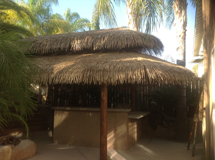 Viro Java 3L Thatch Sub-Panel 30 1/2" L x 24"H "Fire Retardant ...