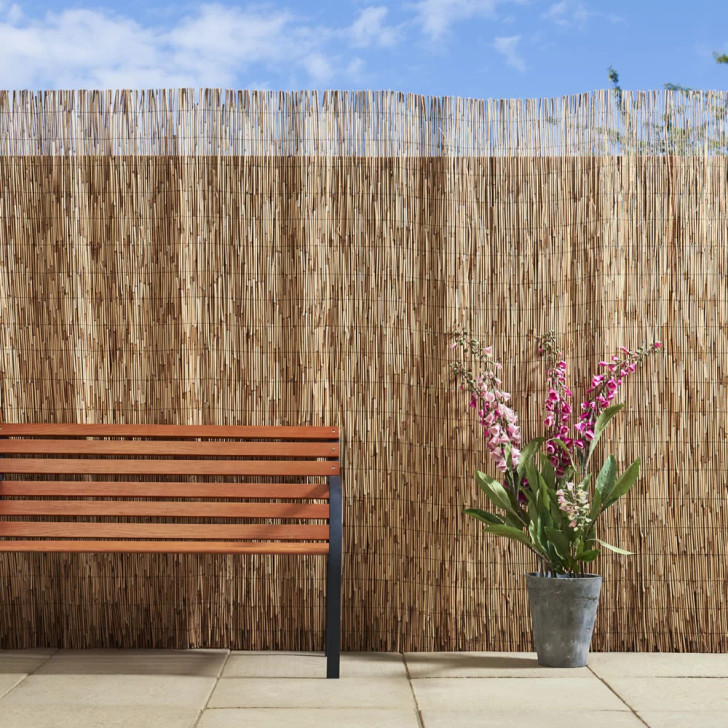 Peeled Reed Natural Fencing - 6ft. H x 16 ft. L (2 Pack, Total 32FT ...